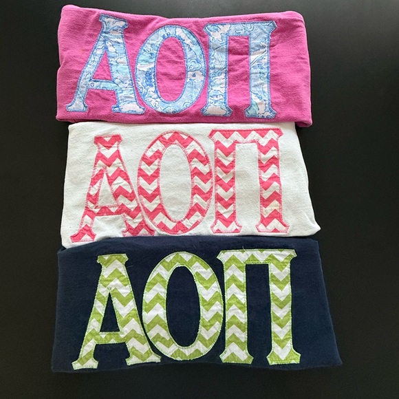Tops | Colorful Aoii Greek Letter Tanks | Poshmark